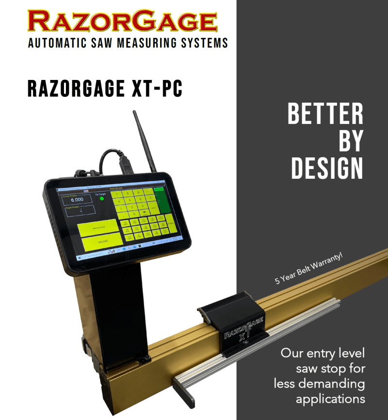 RAZORGAGE XT-PC MEASURING STOP FOR SAWS (+Optional Tables) | 360 Degree Machinery LLC