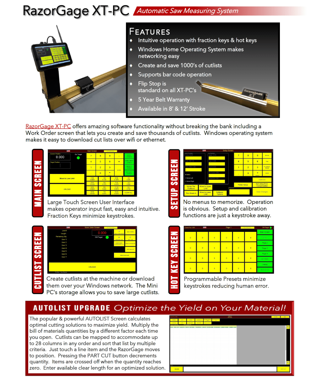 RAZORGAGE XT-PC MEASURING STOP FOR SAWS (+Optional Tables) | 360 Degree ...